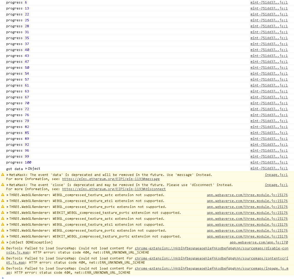 Mint button on webaverse.com does not mint · Issue #883 · webaverse/app · GitHub