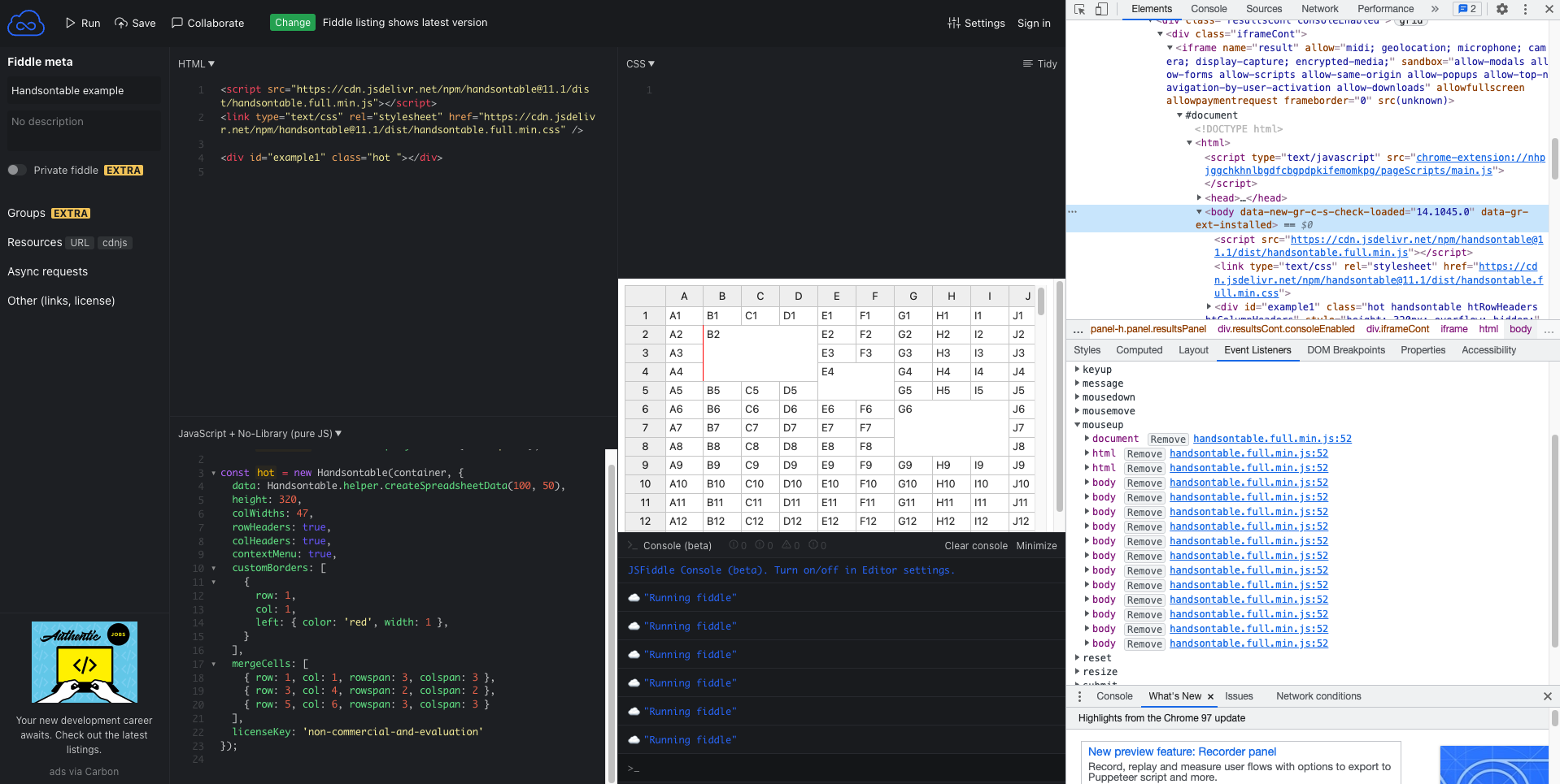 Custom borders add too much event to body · Issue #9145 · handsontable/handsontable · GitHub
