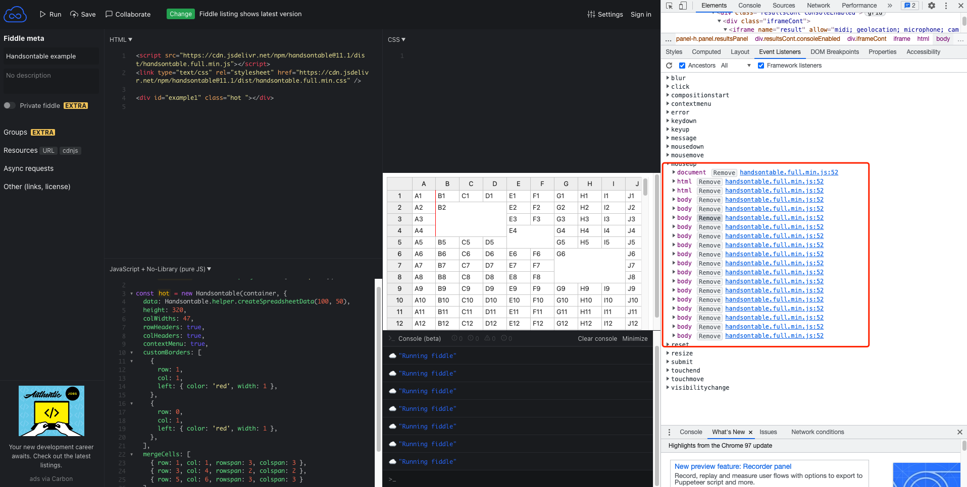Custom borders add too much event to body · Issue #9145 · handsontable/handsontable · GitHub