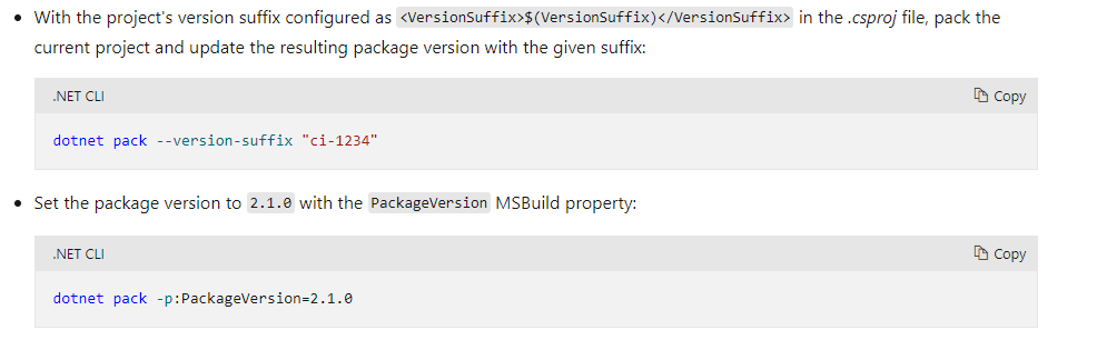 [Pack][Doc] There is no conflict-tip show in the “dotnet pack” page when using “--version-suffix ...