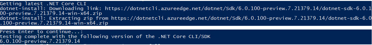 [Dotnet List Package] An incorrect dotnet SDK showed when running the command “dotnet-install ...