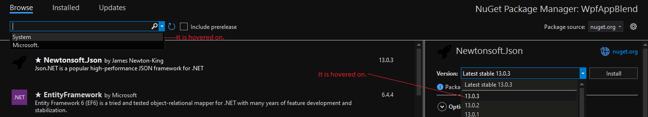 [Bug]: [Bug Bash] The hovered-on menu item background color should be grey in VS Dark theme ...