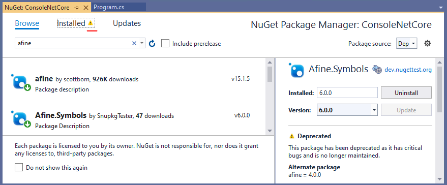[Suggestion][Test Failure] Suggest making the deprecated icon beside ...