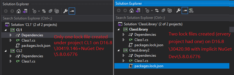 Command “dotnet restore -f --use-lock-file” created a lock file for ...