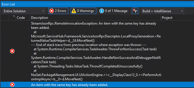 Errors Occurred At The First Installing Package Into Console App Net Framework With 