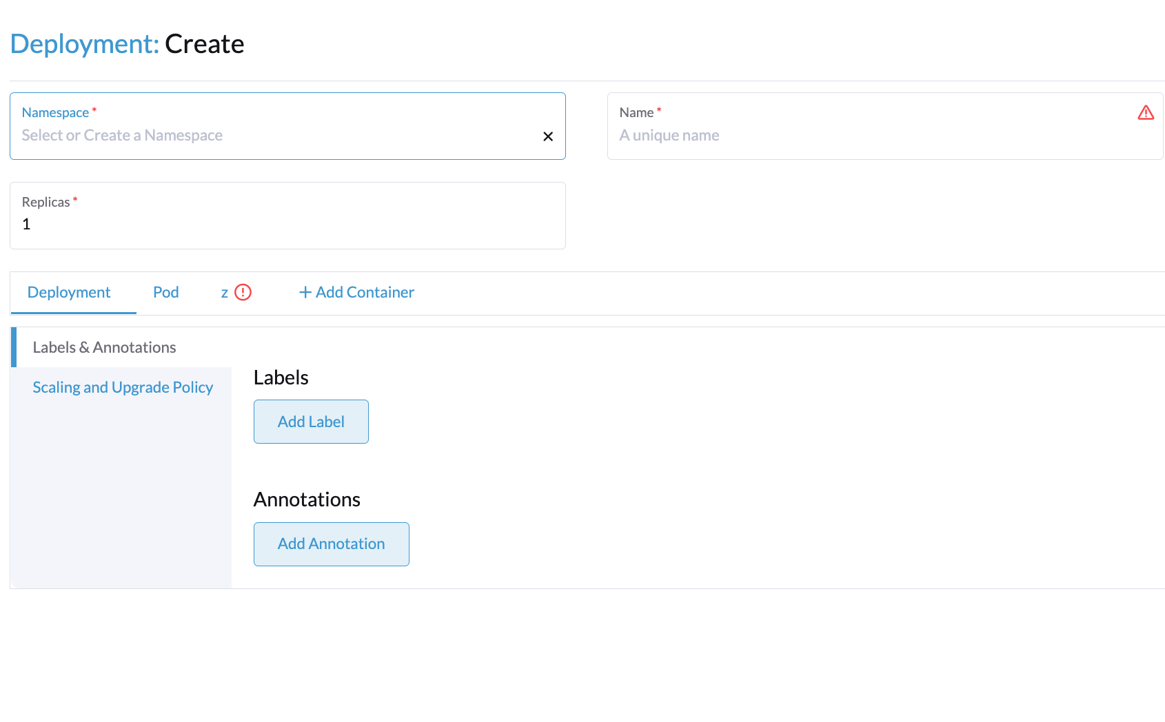 create deployment add container input form conflict with hot key · Issue #7542 · rancher ...