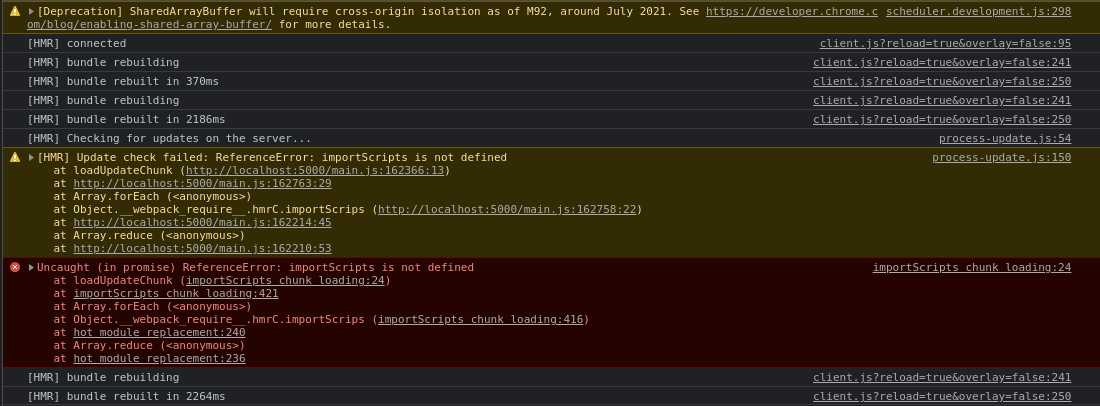 Unhandled Rejection Referenceerror Importscripts Is Not Defined · Issue 1339 · React Cosmos