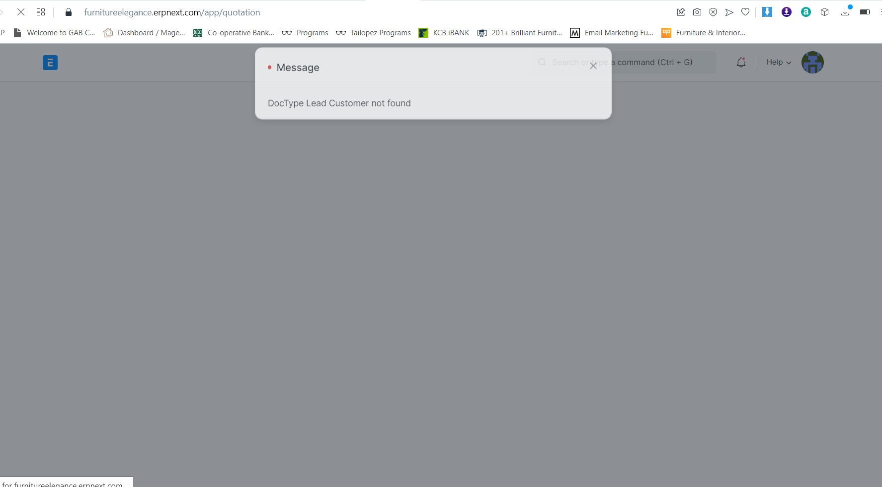 Doc Type Lead Customer Not Found : Not able to create a quotation ...