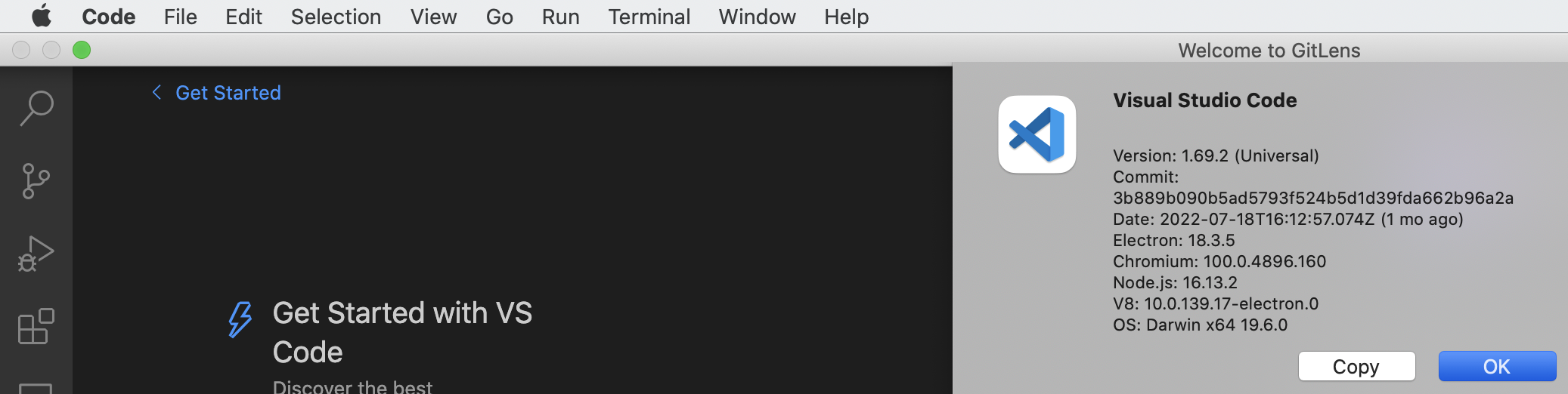 On macOS Catalina, when in full screen mode, the traffic light button display is misaligned ...