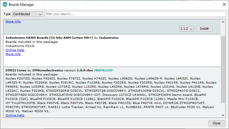 Cant find STM32 Cores in the boards manager · Issue #538 · stm32duino ... Cant find STM32 Cores in the boards manager · Issue #538 · stm32duino ...