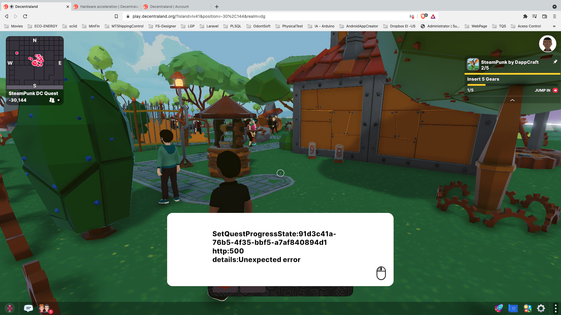 API Unexpected Error · Issue #162 · decentraland/issues · GitHub