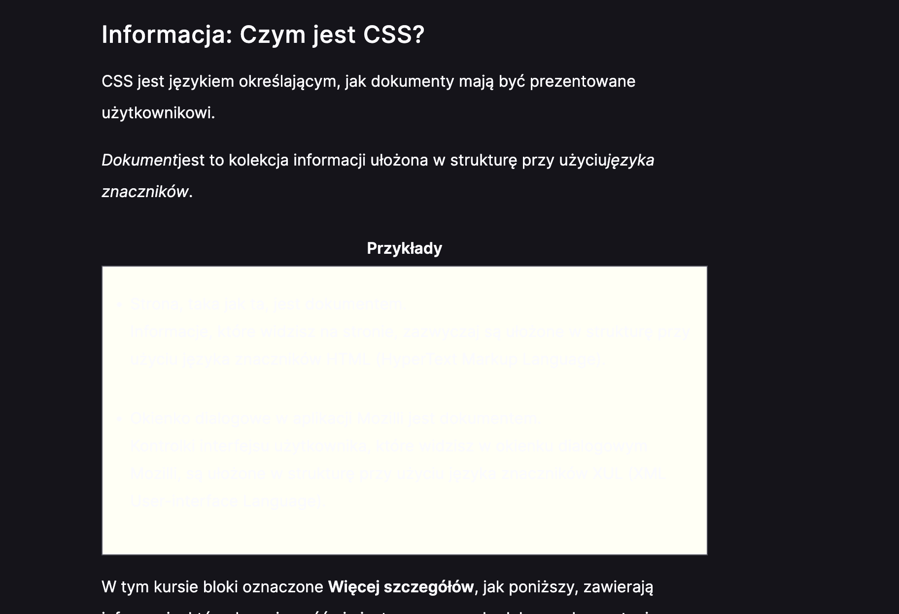 Polish articles have unreadable white boxes on dark mode · Issue #4486 · mdn/translated-content ...