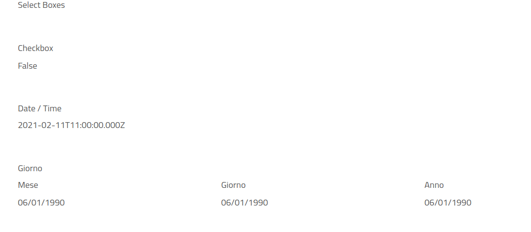 [bug] Render Mode Html Date Select Box Checkbox And Date Time · Issue 714 · Formio Angular