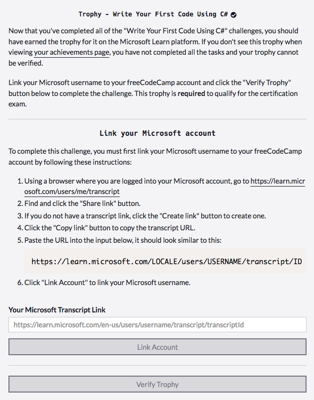 Add validation for progress on C-Sharp Certs · Issue #51455 · freeCodeCamp/freeCodeCamp · GitHub
