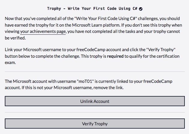 Add validation for progress on C-Sharp Certs · Issue #51455 · freeCodeCamp/freeCodeCamp · GitHub