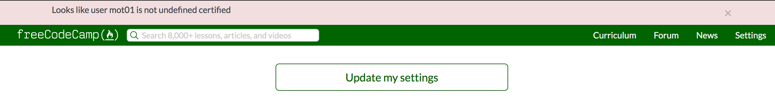Issue after claiming full stack certificate - legacy full stack shows ...