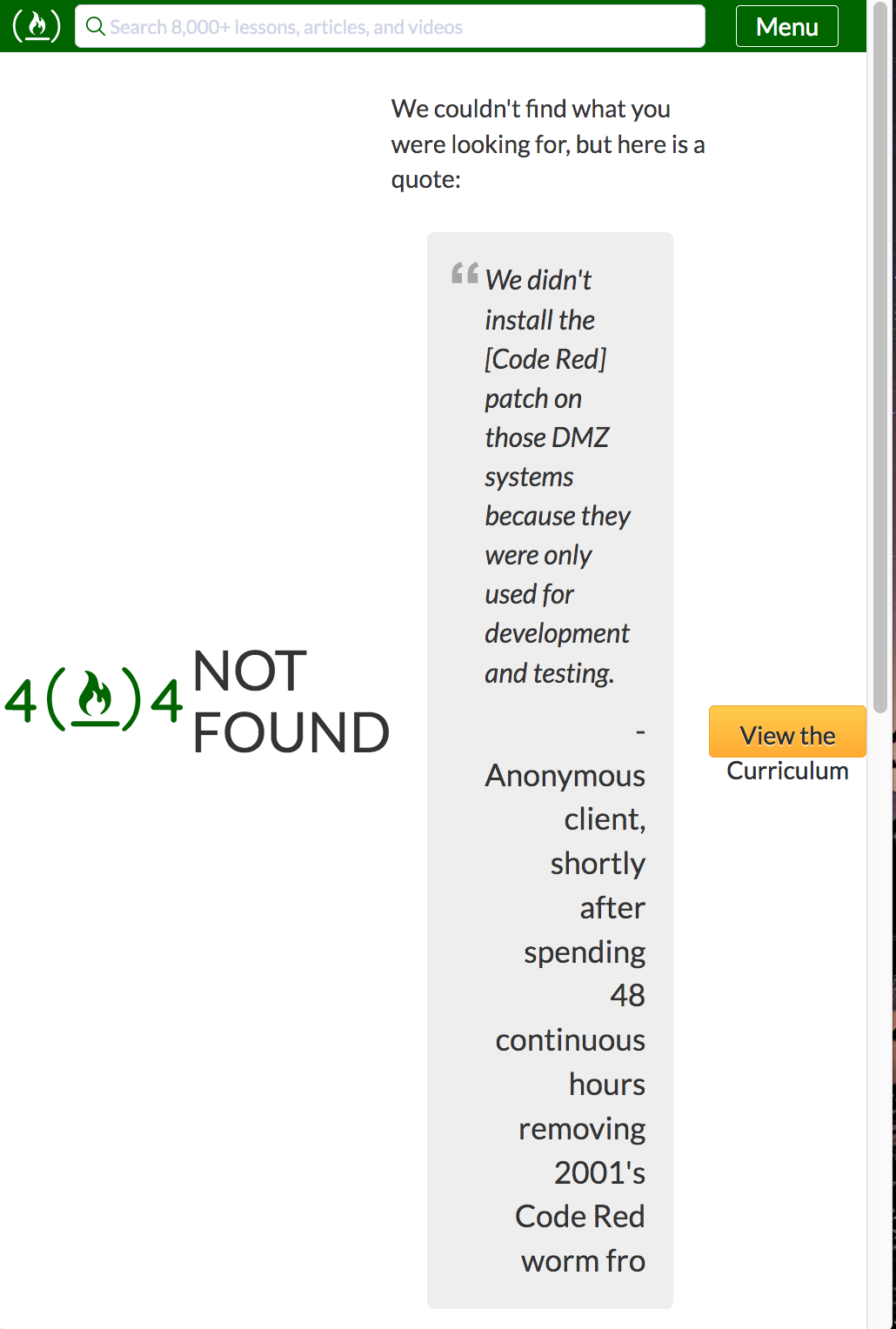 [rocks/beta] Ugly 404 error pages · Issue #35972 · freeCodeCamp/freeCodeCamp · GitHub