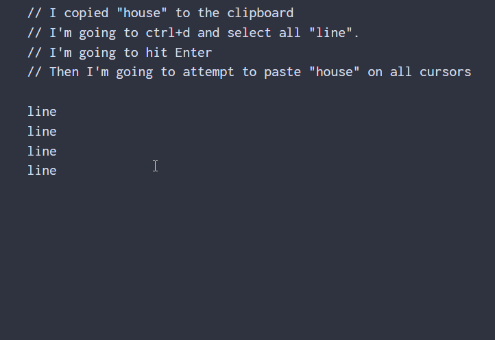 Multi Cursor Mode Multi Cursors Gone After Paste · Issue 16270 · Microsoftvscode · Github 
