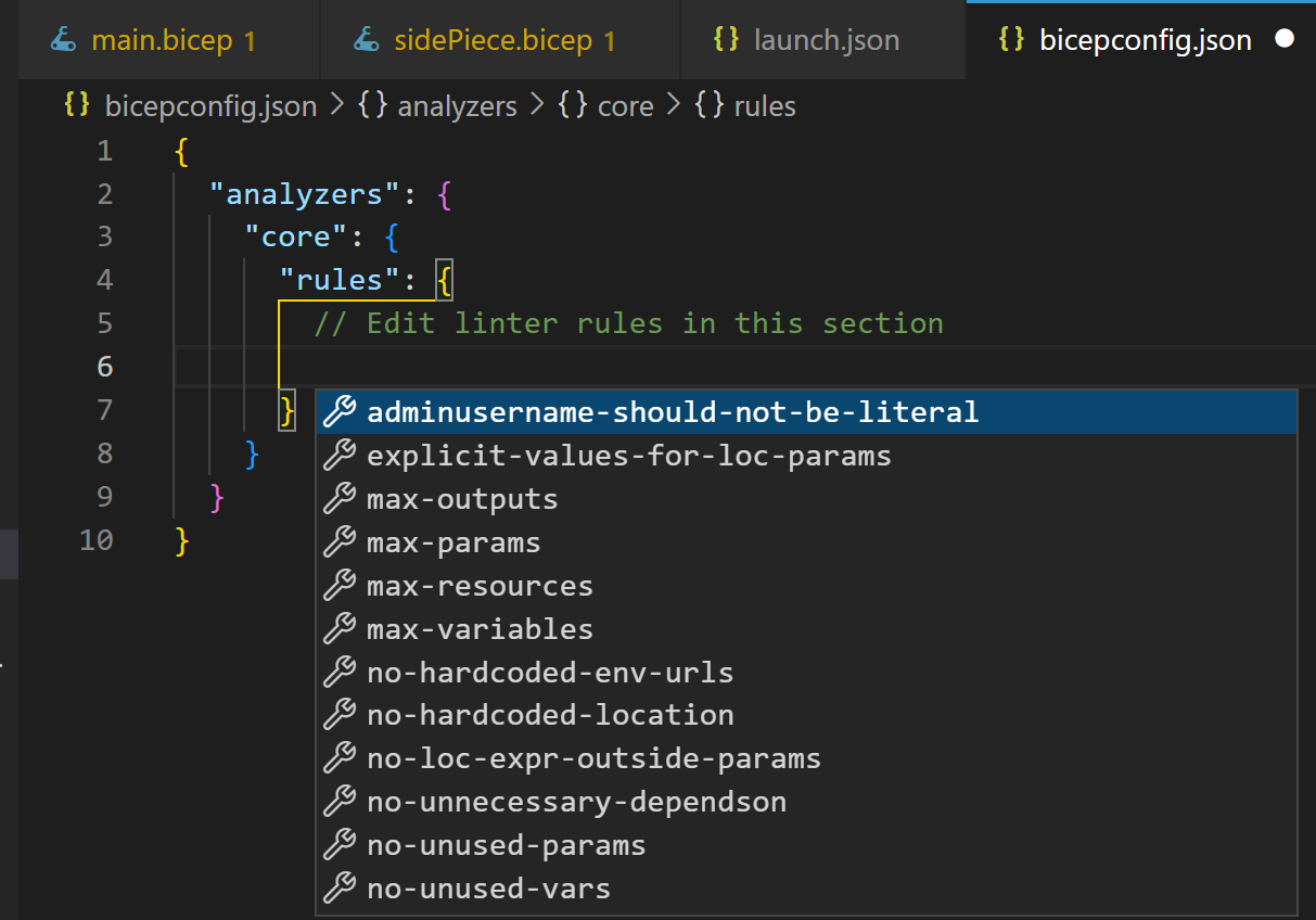 Create Bicep Config command scaffolds a more user friendly file · Issue ...