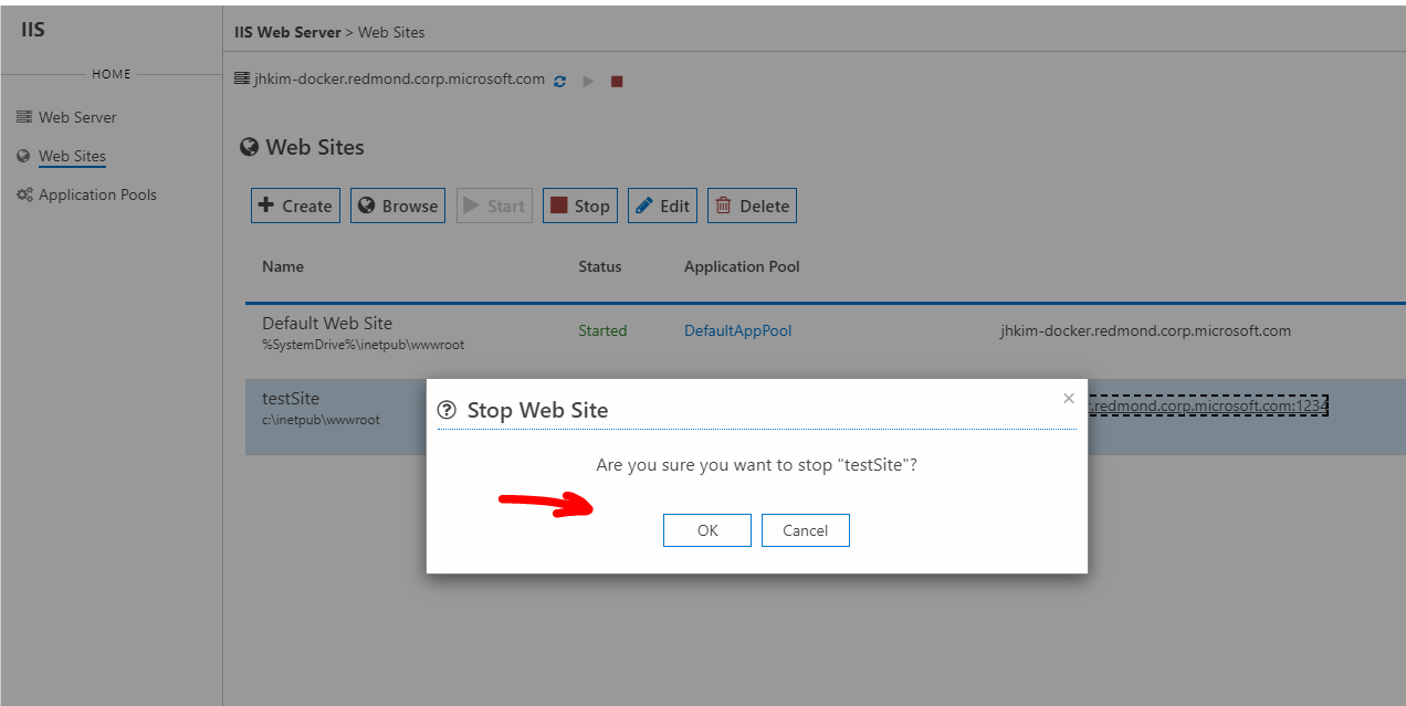 Confirm Message Is Not Accessible When It Is Opened · Issue 368 · Microsoftiiswebmanager
