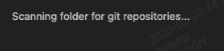 Source control stuck at "Scanning workspace for git repositories" when connecting to remote ...