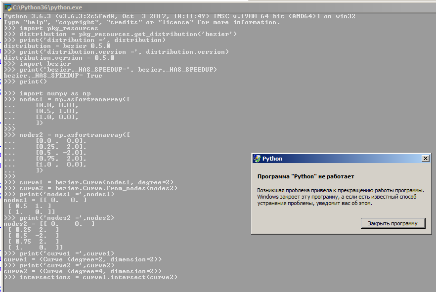 Unable to run QuickStarts code · Issue #83 · dhermes/bezier · GitHub