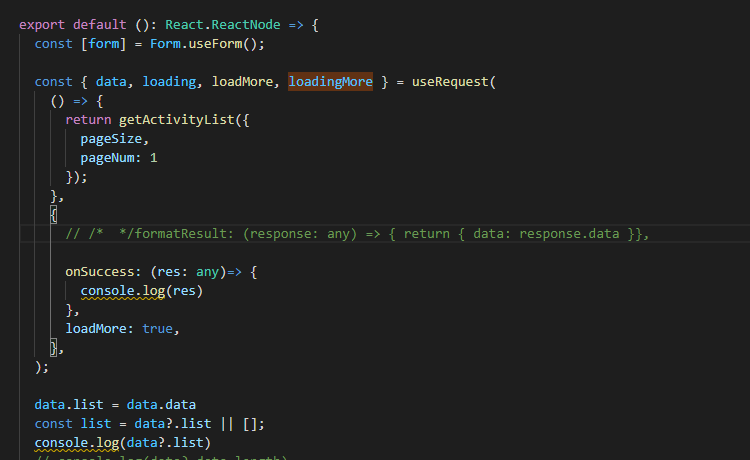 使用useRequest如何配置formatResult跟loadMore一起使用🐛[BUG] · Issue #8865 · ant ...