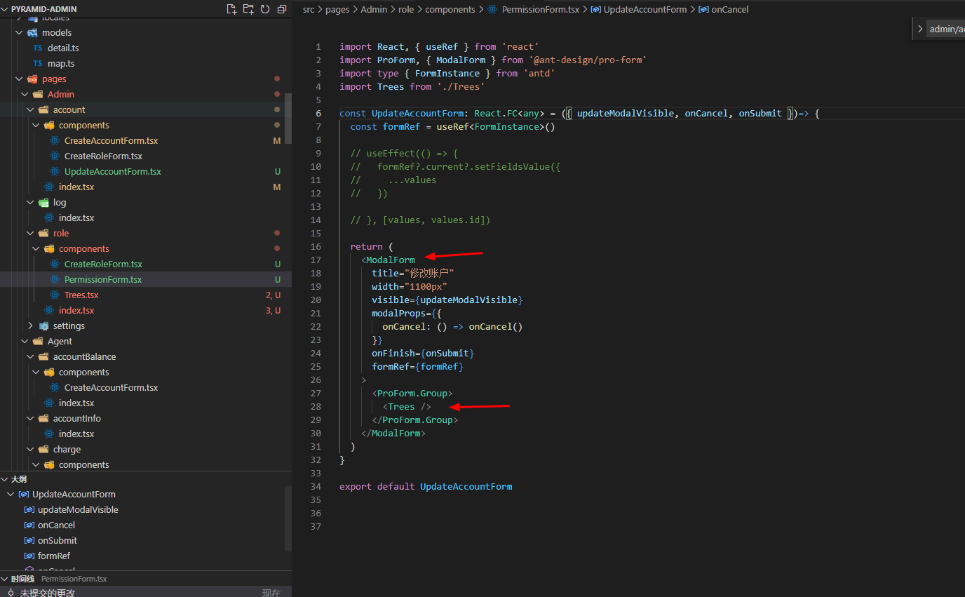 ModalForm组件配合tree组件做表单验证没生效🐛[BUG] · Issue #9207 · ant-design/ant-design-pro · GitHub
