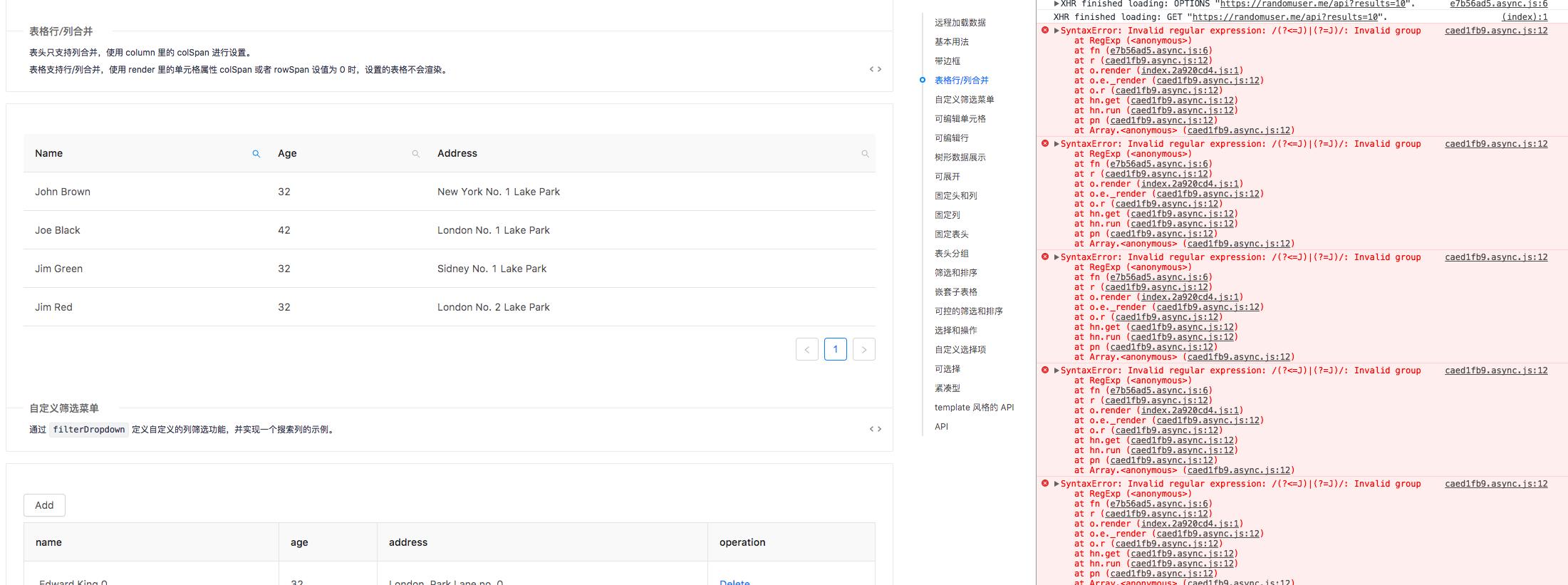 表格搜索功能的控制台报错 · Issue 491 · Vuecomponentant Design Vue Pro · Github