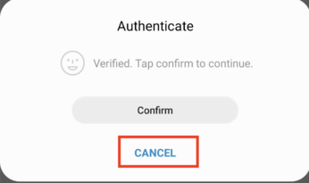 LocalAuthentication.authenticateAsync() keep returning `app_cancel` error after tapping CANCEL ...