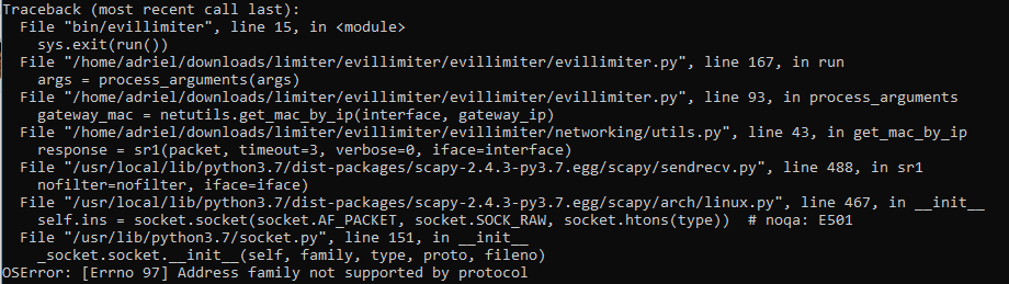 Ubuntu Windows Subsystem Linux error · Issue #4 · bitbrute/evillimiter · GitHub