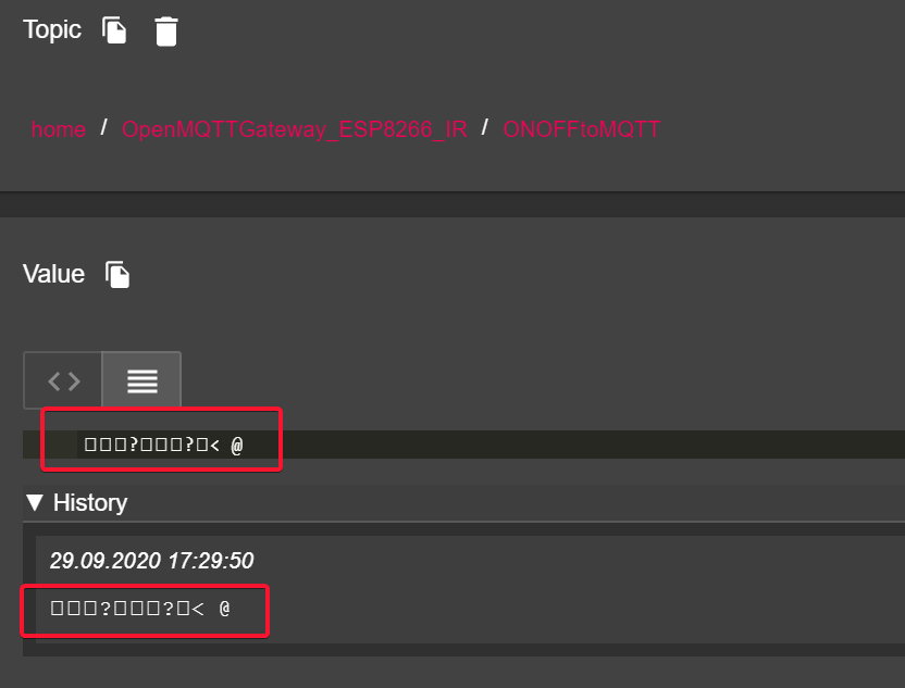 Zactuatoronoff Is Replying Gibberish On Mqtt Onofftomqtt · Issue 769 · 1technophile