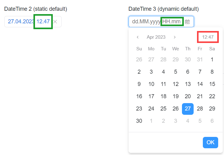 DatePicket time separator not showing the one set in the format pattern but the fixed ...