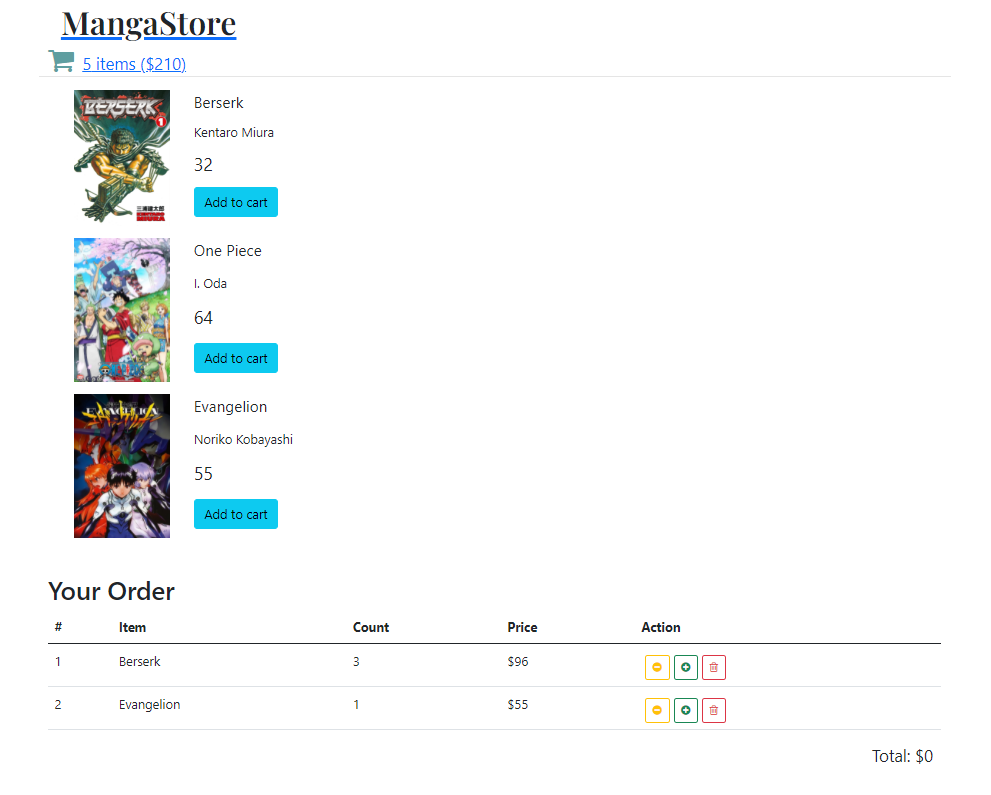GitHub - Galilia/manga-store: Manga store with Redux, Redux Thunk, React Router and etc.