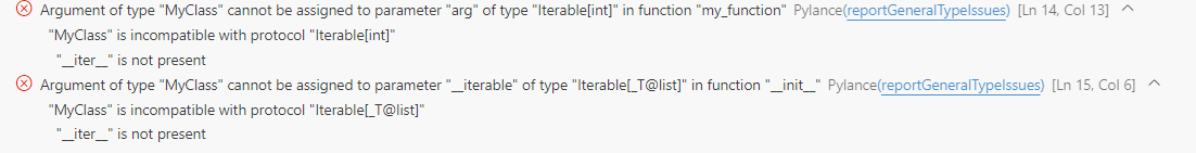 False Positive Incompatible With Protocol Iterable · Issue 5433 · Microsoft Pyright · Github
