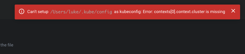 Empty Kube Config Results In Error Parsing Config File · Issue 2329 · Lensapp Lens · Github