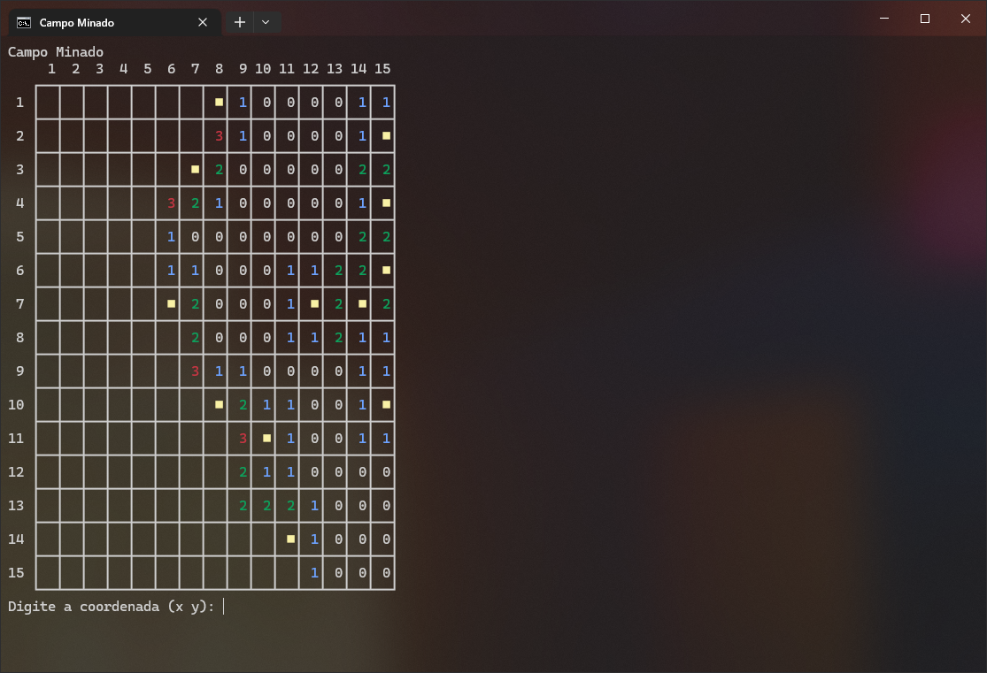 GitHub - Bygrilinho/CampoMinadoC: Um simples jogo de Campo Minado para Windows feito em C