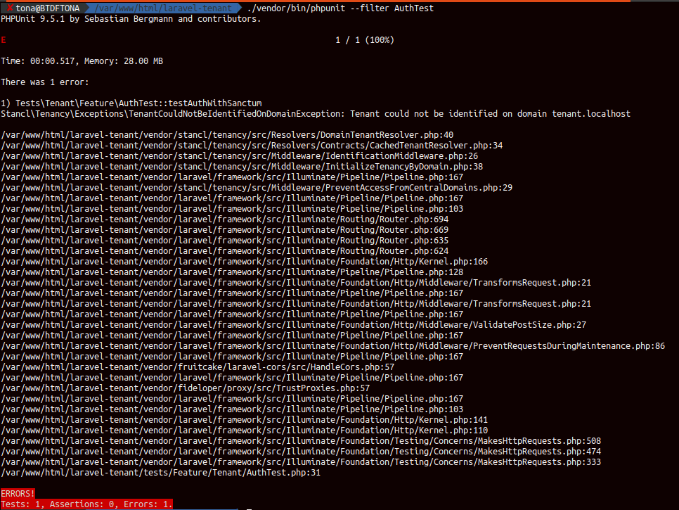 Tenant could not be identified on domain tenancy · Issue #464 · archtechx/tenancy · GitHub