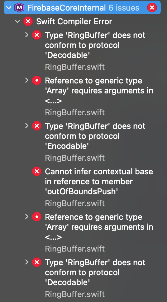 FirebaseCoreInternal - got some errors in `RingBuffer` · Issue #10115 ... FirebaseCoreInternal - got some errors in `RingBuffer` · Issue #10115 ...