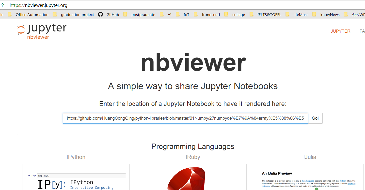 解决Github加载ipynb文件缓慢/失败 · Issue #3 · HuangCongQing/Jupyter-Notebook · GitHub