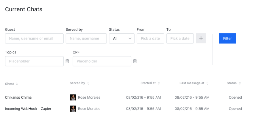 Extend filters on Livechat Current Chats · Issue #174 · RocketChat/feature-requests · GitHub