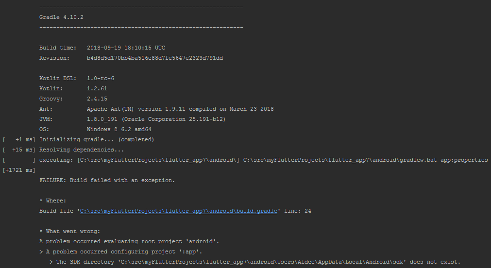 The SDK directory does not exist · Issue #24371 · flutter/flutter · GitHub