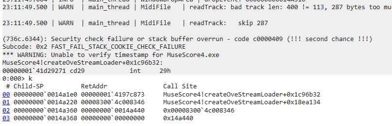 Mu4 Issue Stack Buffer Overflow Vulnerability While Parse Midi File 0487