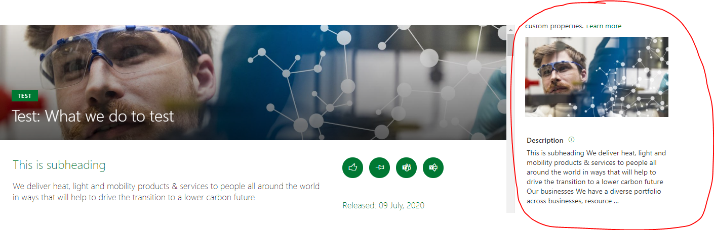 How to set thumbnail image and page description for sharepoint modern pages programmatically ...