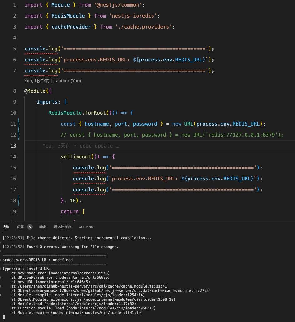 use ConfigModule but get the value in process.env is undefined · Issue #11398 · nestjs/nest · GitHub