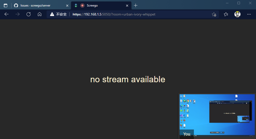 The mobile terminal cannot display the computer screen · Issue #99 · screego/server · GitHub