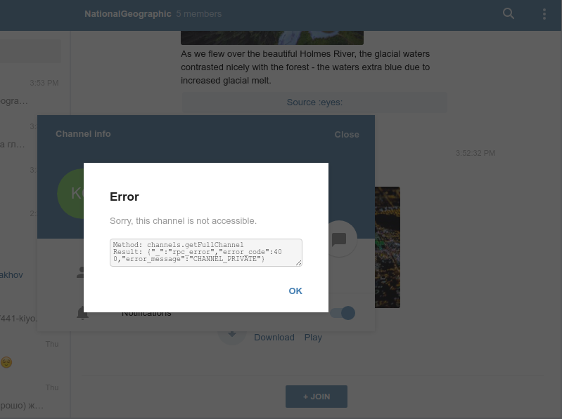 Don't display message as forwarded if it was forwarded from private channel · Issue #1537 ...