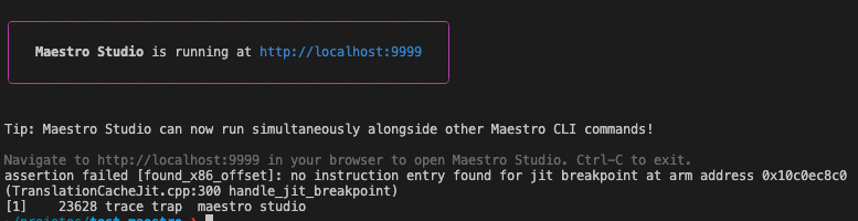 Maestro studio suddenly stops working · Issue #716 · mobile-dev-inc/maestro · GitHub
