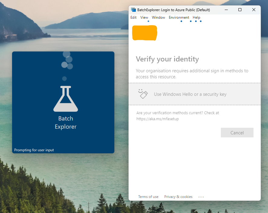 Unable to sign in using Windows Hello or a security key · Issue #2586 · Azure/BatchExplorer · GitHub