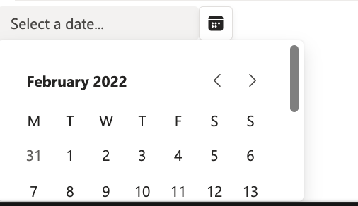 Datepicker not showing scrollbar if datepicker size is more than viewport. · Issue #21208 ...